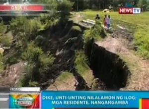 Dike sa Pototan, Iloilo, nilalamon ng ilog; Ilang residente ...