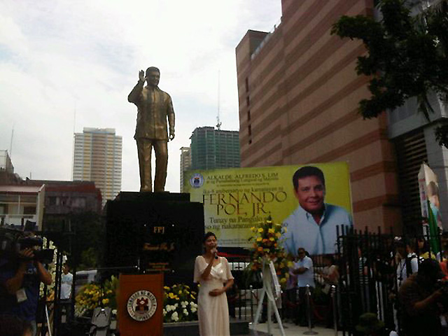 FPJ monument unveiled in Manila, 8 years after death | GMA News Online