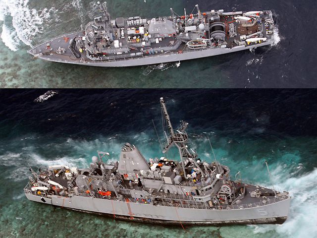 Crane ship sent to extract USS Guardian arrives in Palawan | GMA News ...